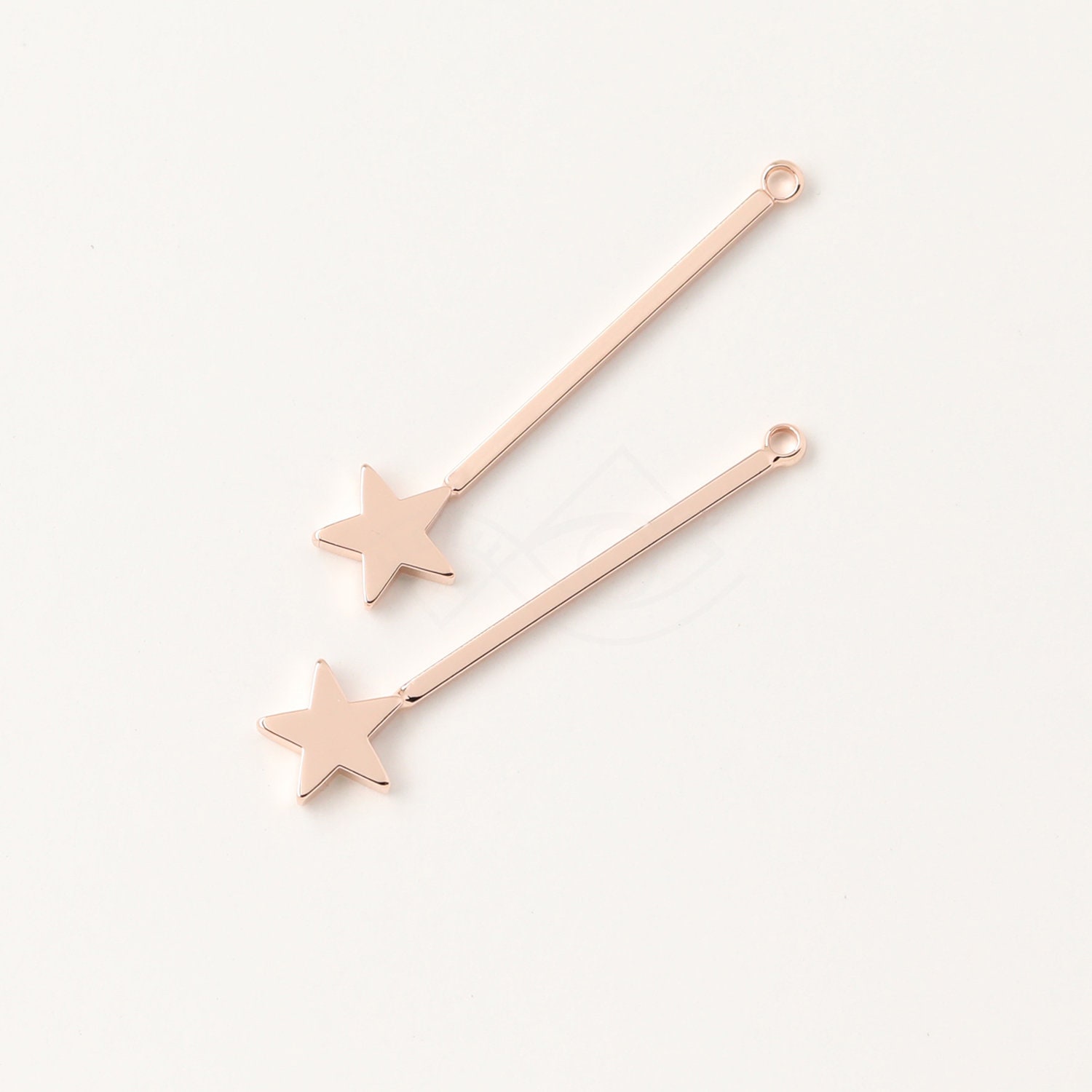 3601031 / Stick Star / 16k Gold Plated Brass Pendant 6.7mm x | Etsy