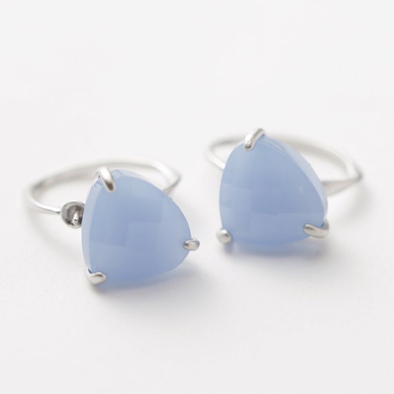 4005105 / Facted Triangle Adjustable Ring With Peg / Royal | Etsy