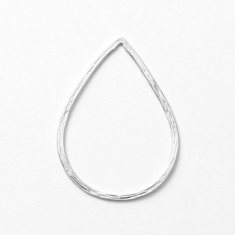 3024014 / Simple Teardrop / 16k Matt Gold Plated Brass | Etsy