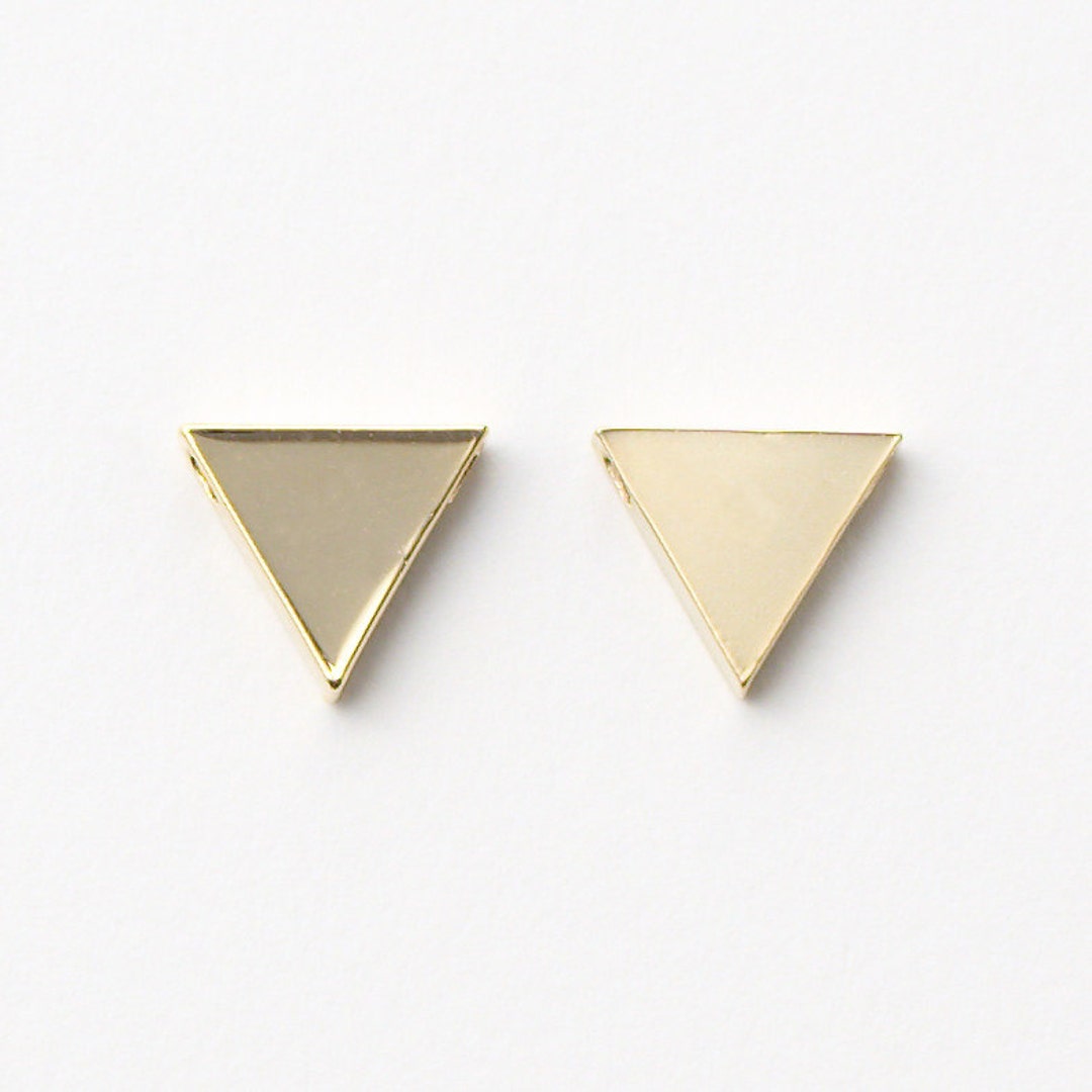 3252024 / Inverted Triangle large / 16k Matt Gold Plated - Etsy