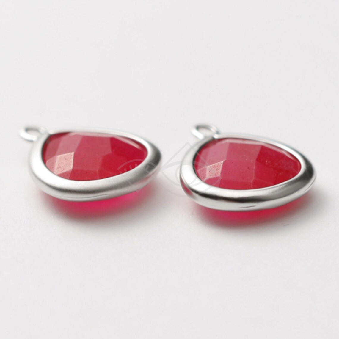 1072065 / Cyclamen Opal / Matt Rhodium Plated Brass Framed Synthetic ...
