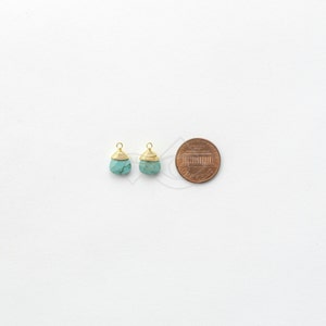 1054011 / Turquoise / 16k Gold Plated Wire Loop Pendant 9mm X 13mm / 0 ...