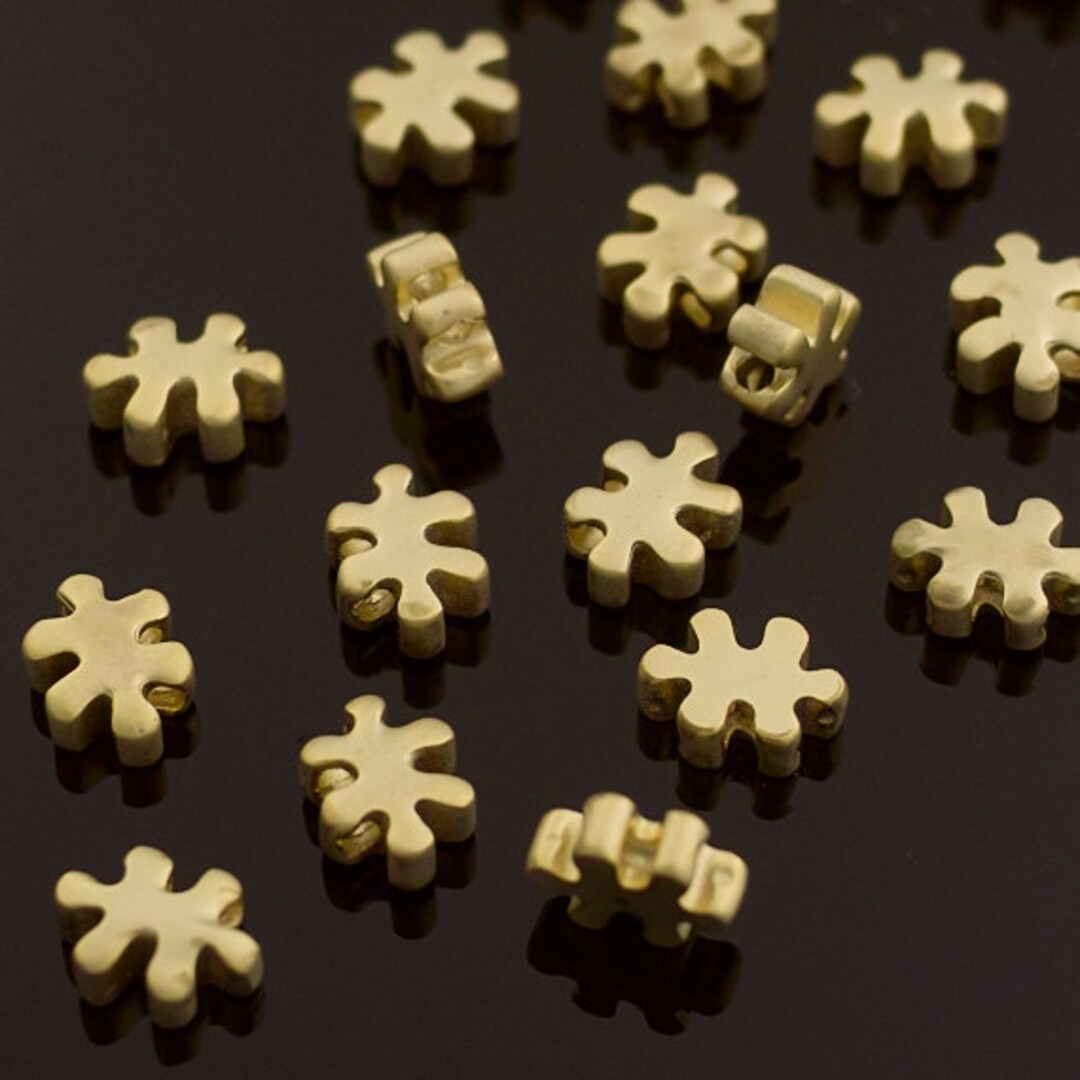 3147014 / A Cute Puzzle Piece / 16k Matt Gold Plated Brass Connector 7 ...