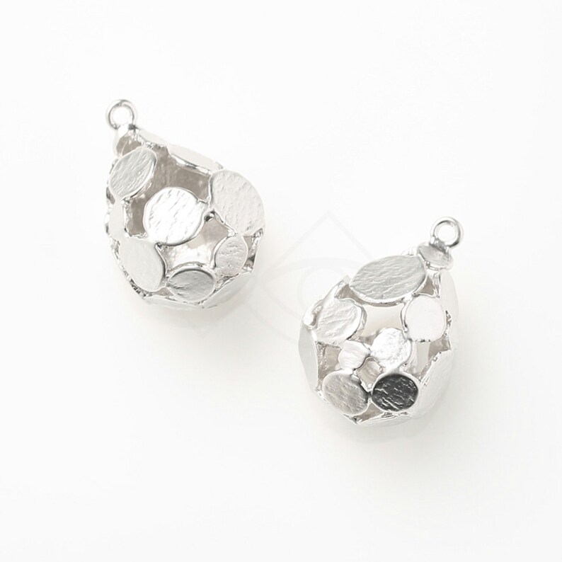 3405014 / Circle Teardrop / 16k Matt Gold Plated Brass Pendant - Etsy