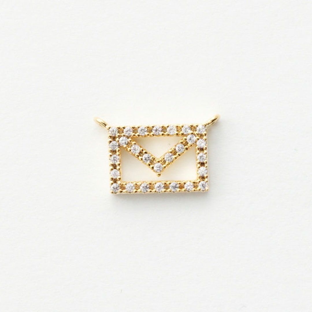 3179011 / Envelope / 16k Gold Plated Brass With Cubic Zirconiia ...