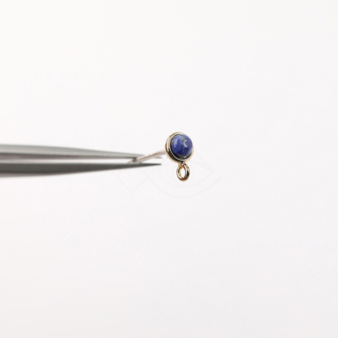 5601071 / Lapis / 16k Gold Plated Brass Framed Stone Earring - Etsy