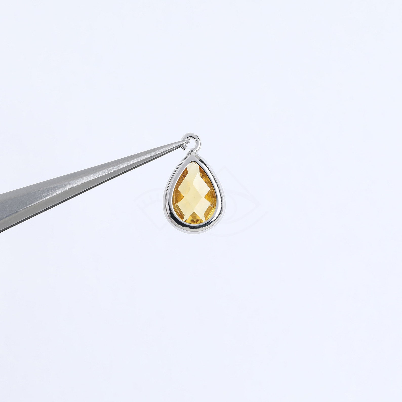 1078162 / Birth Stone / November / Topaz / Sunflower / Rhodium - Etsy