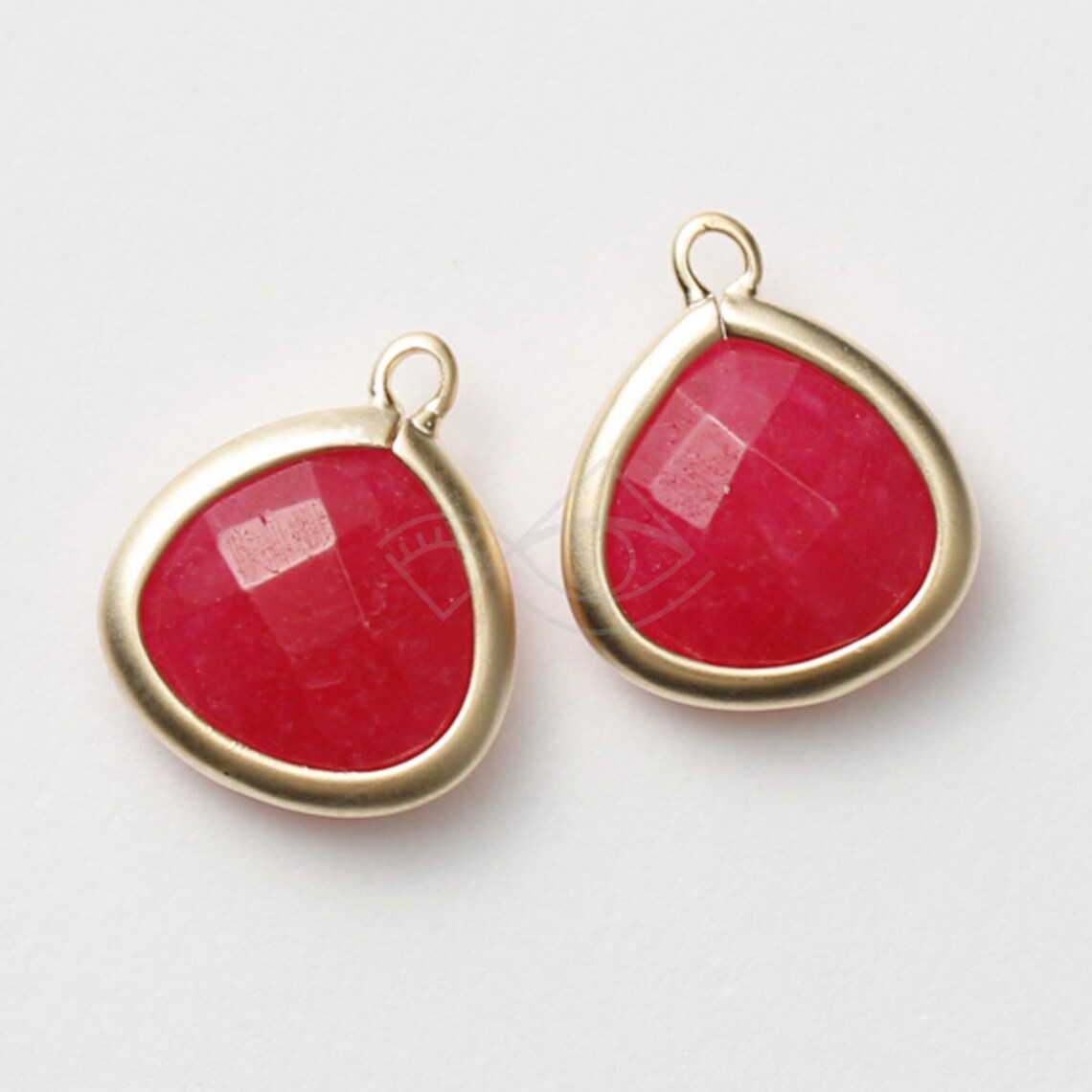 1072065 / Cyclamen Opal / Matt Rhodium Plated Brass Framed Synthetic ...