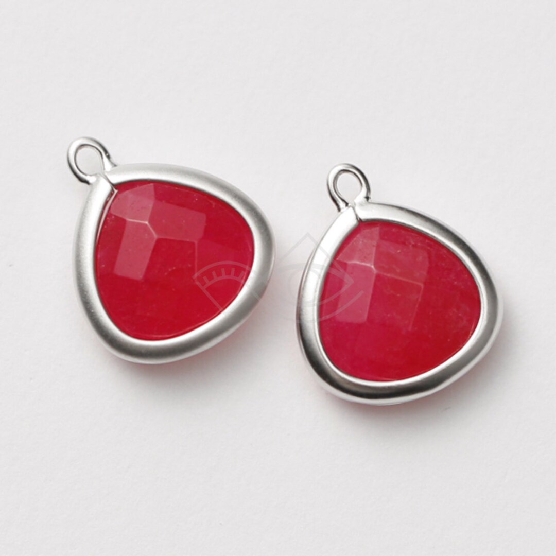 1072065 / Cyclamen Opal / Matt Rhodium Plated Brass Framed Synthetic ...