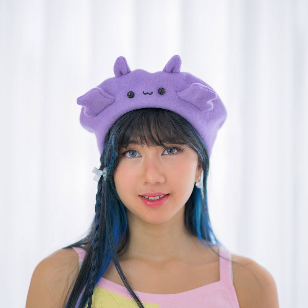 Bat Beret: Wool Halloween Costume Hat - Etsy