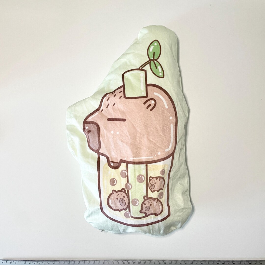 Capybara Boba Plush Cushion Cover - Etsy