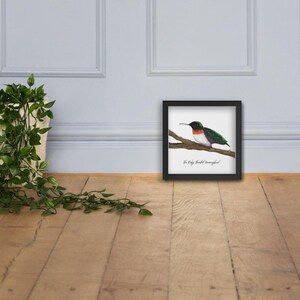 The Ruby Throat Hummingbird Digital Art Framed Photo Paper Poster - Etsy