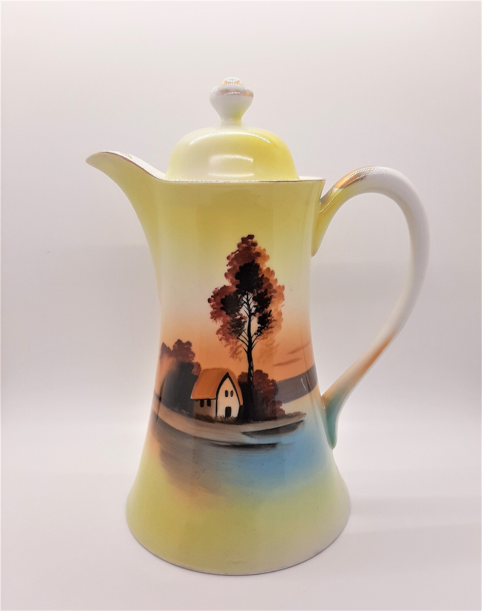 Vintage Chocolate Teapot Chikaramachi Handmade Japan | Etsy