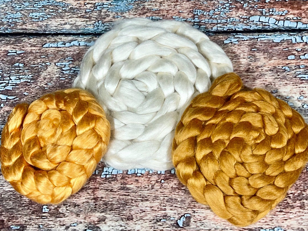 Eri (peace) Silk - Combed Sliver-choose Natural or 2 Shades of Red - 1 ...