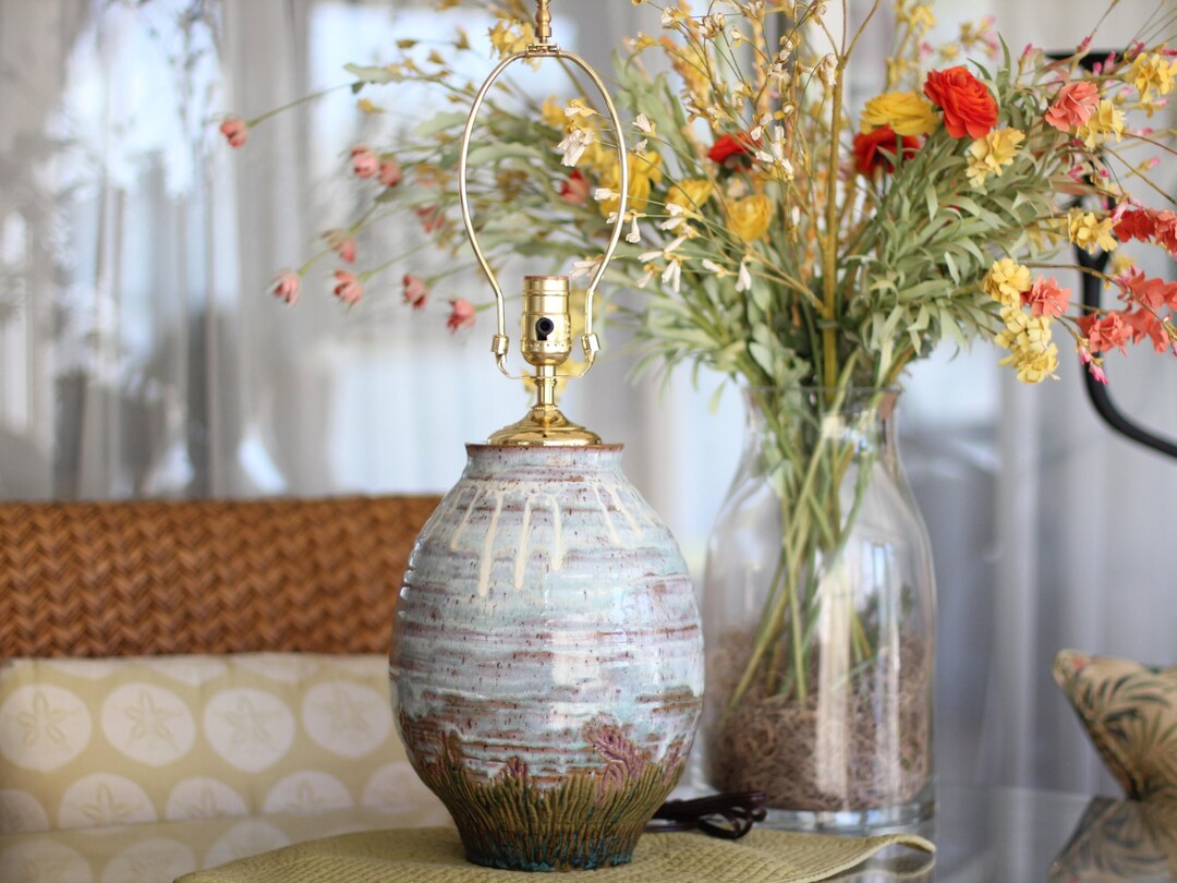 Handmade, Wheel-thrown Ceramic/pottery Table Lamp Base - Etsy