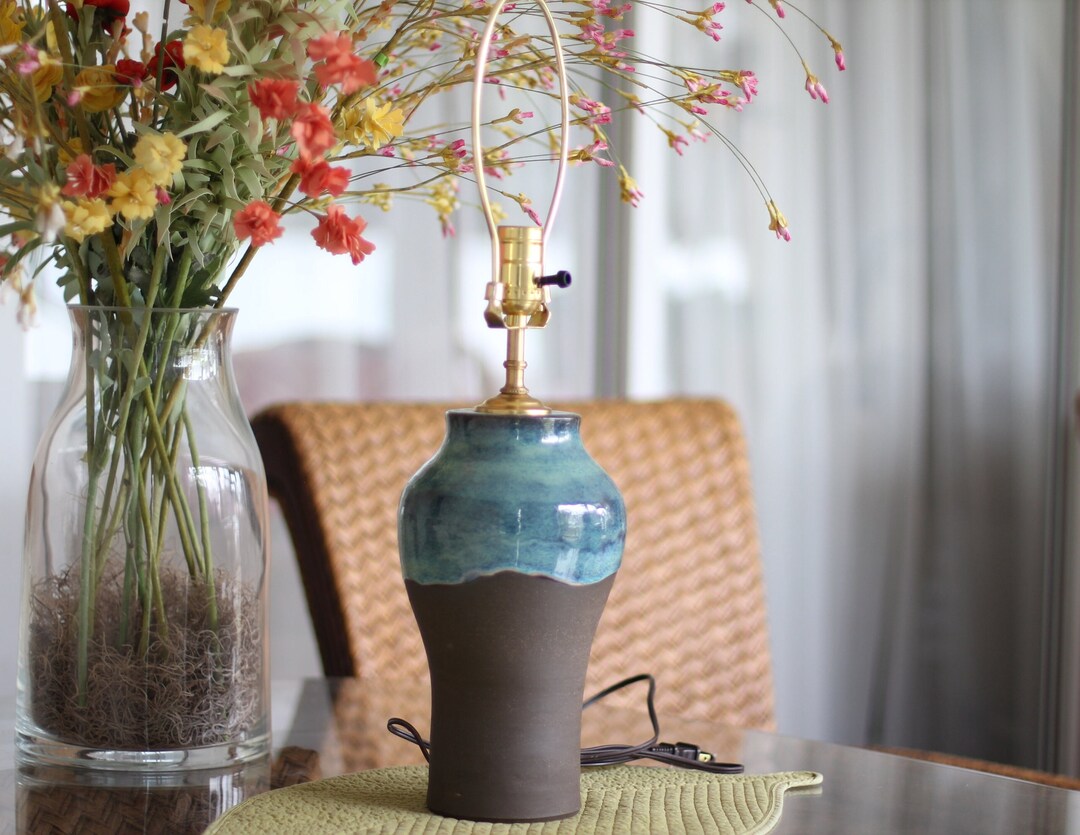 Handmade Wheel Thrown Table Lamp Base - Etsy