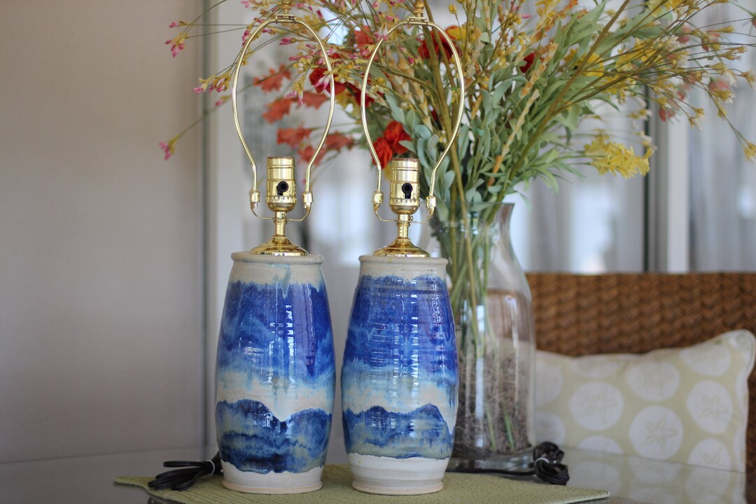 Pair of Handmade, Wheel Thrown Table Lamp Bases - Etsy