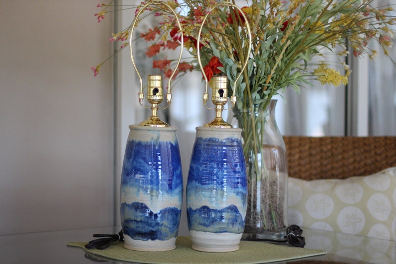 Pair of Handmade, Wheel Thrown Table Lamp Bases - Etsy