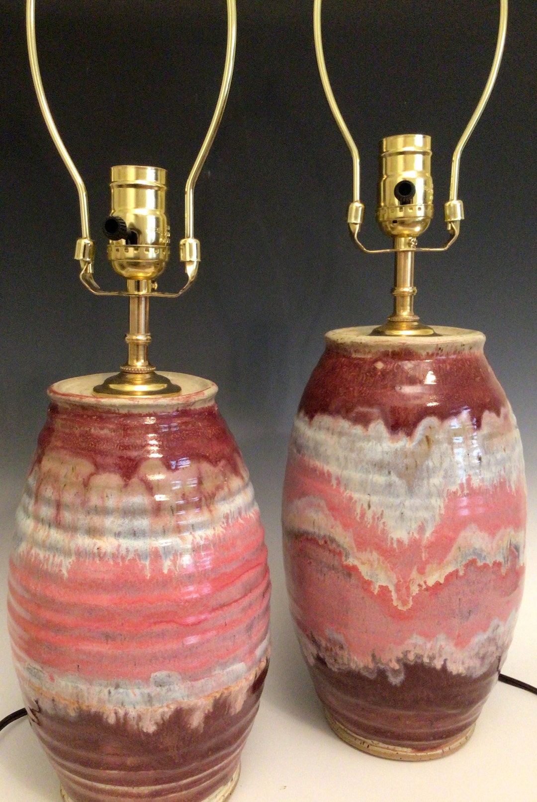 Hand Made Wheel Thrown Table Lamp Base Set of 2 - Etsy