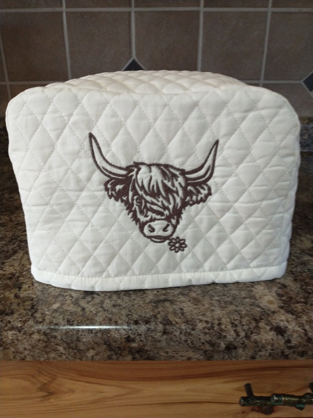 Toaster Cover Three Sizes 2, 4 or 4 Slice Long, HIGHLAND COW Design - Etsy