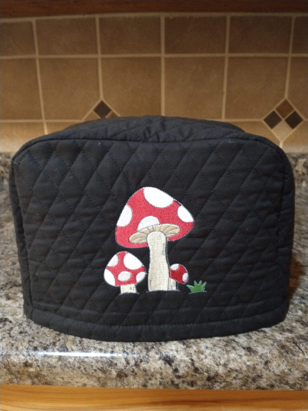 Toaster Cover Three Sizes 2, 4 or 4 Slice Long, MUSHROOM, TOAD STOOL ...