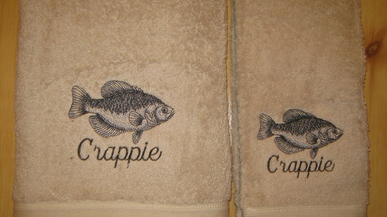 2 Piece Tan Towel Set 1 Bath & 1 Hand Towel Choose Walleye - Etsy