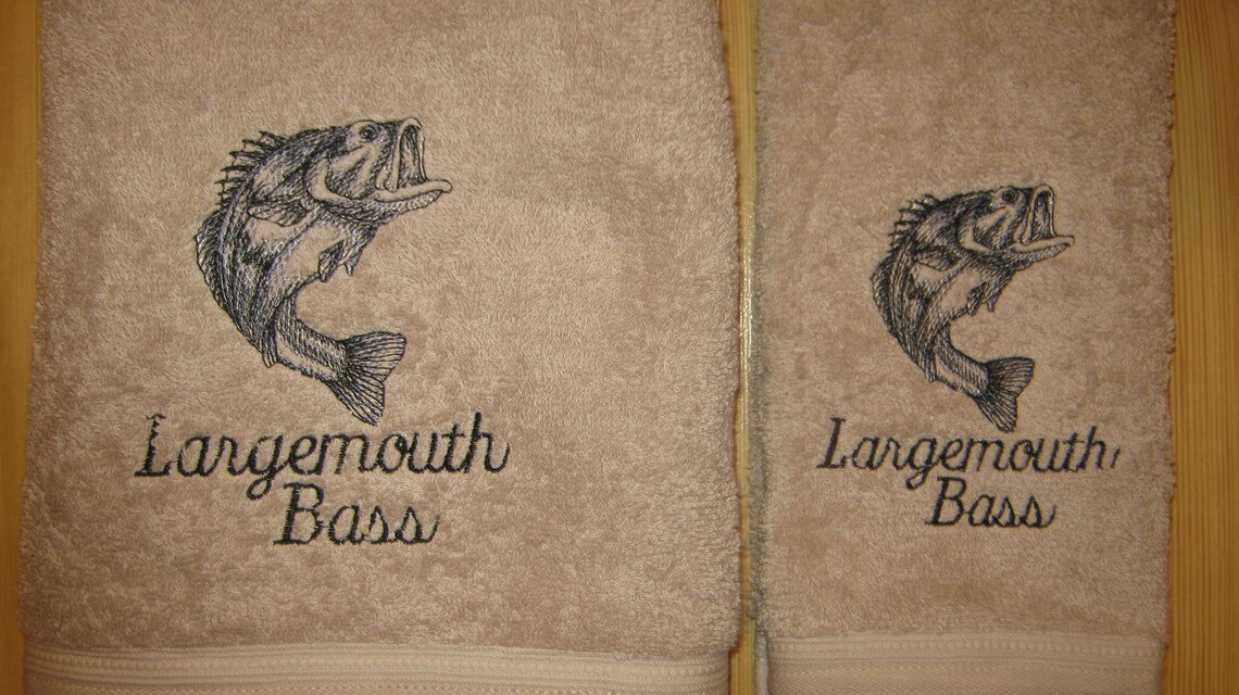 2 Piece Tan Towel Set 1 Bath & 1 Hand Towel Choose Walleye - Etsy