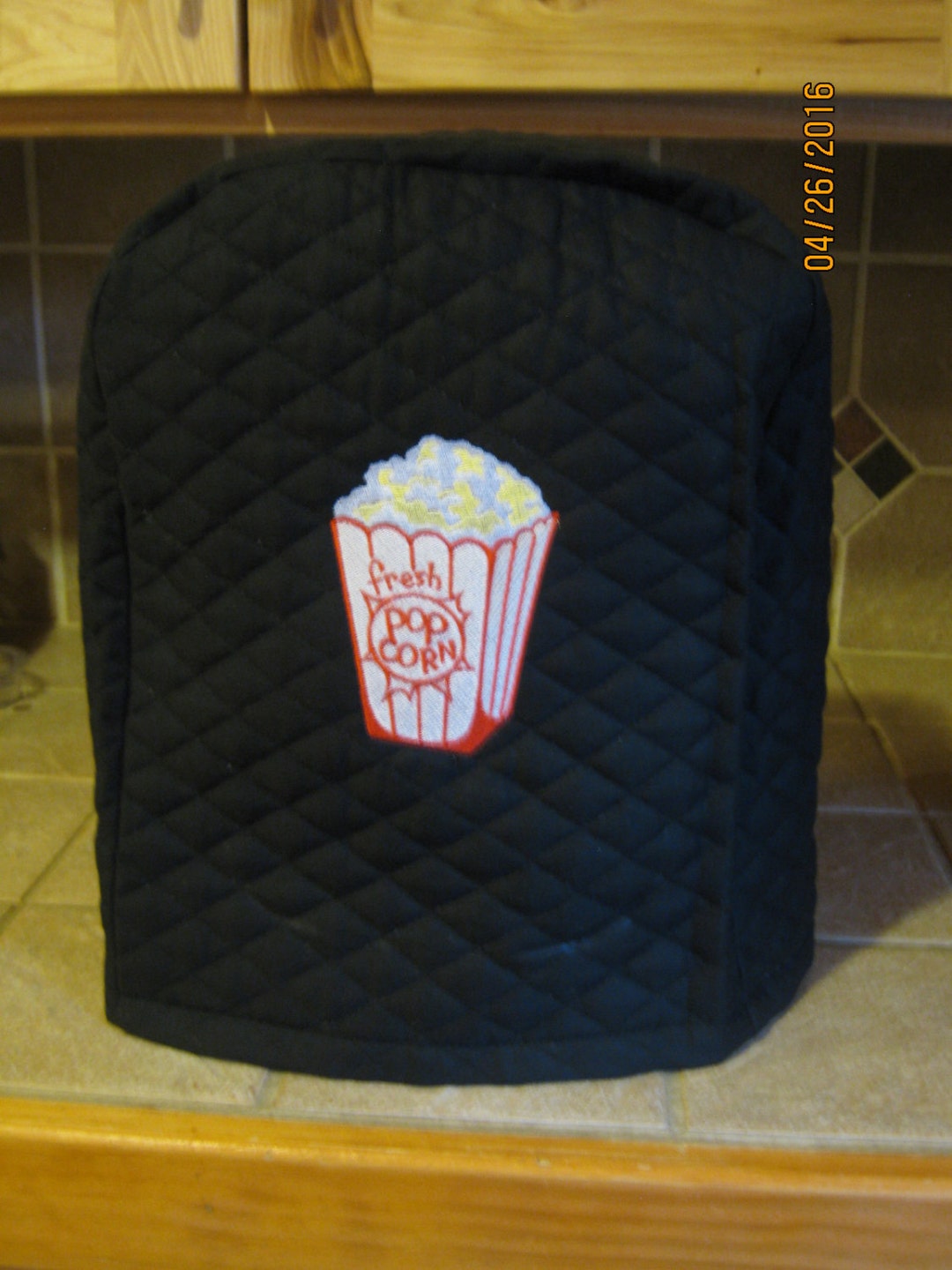Hot Air POPCORN Popper Appliance Cover, Fountain Style, Black or Cream ...