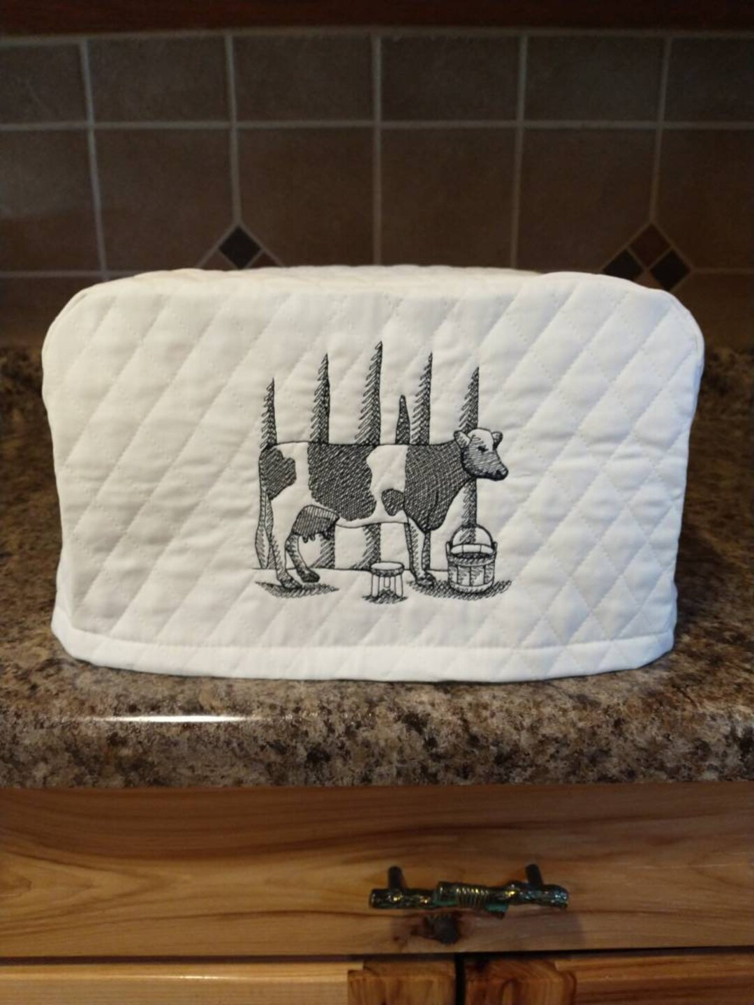 Toaster Cover 2 or 4 Slice With COW Design - Etsy