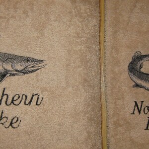 2 Piece Tan Towel Set 1 Bath & 1 Hand Towel Choose Walleye - Etsy