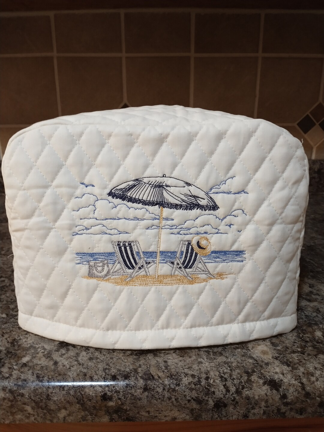 Toaster Cover Three Sizes 2, 4 or 4 Slice Long, BEACH THEME Design - Etsy