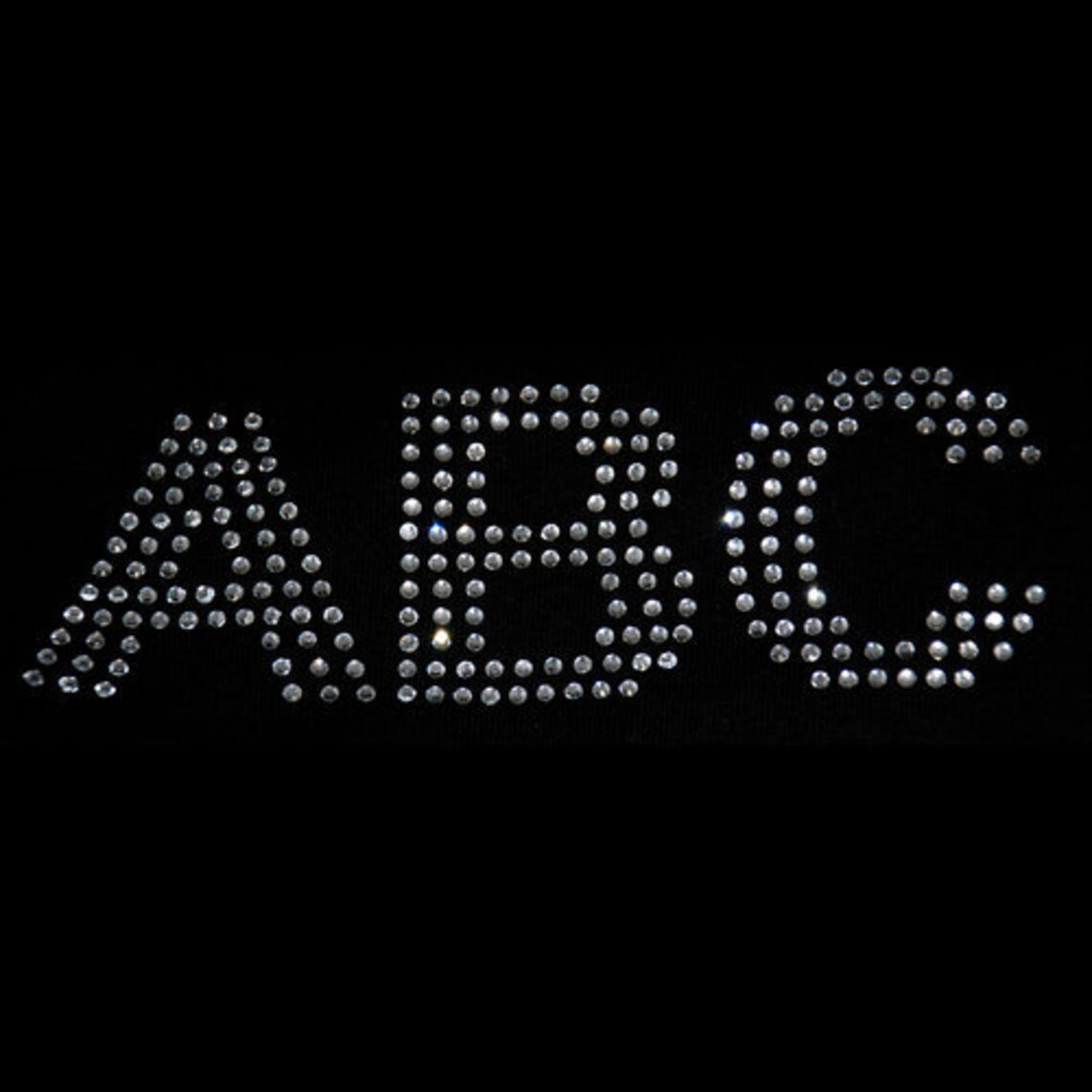 2 Inch Rhinestone Letters Iron on Transfer arial-s Many - Etsy