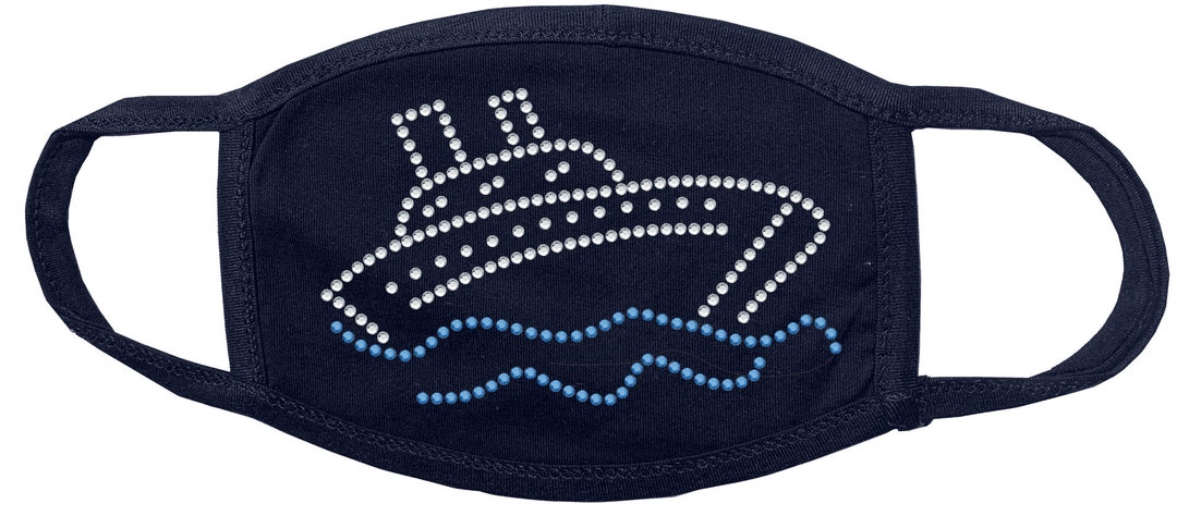 Cruise Ship Rhinestone Face Mask Face Covering. 2 Layers of - Etsy