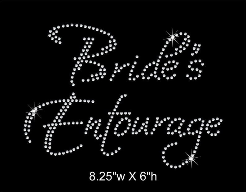 Brides Entourage Bachlorette Party Rhinestone Transfer Etsy