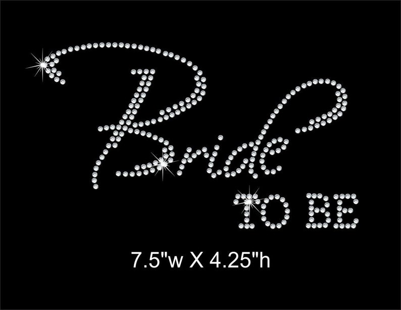 Bride to Be Rhinestone Transfer - Etsy