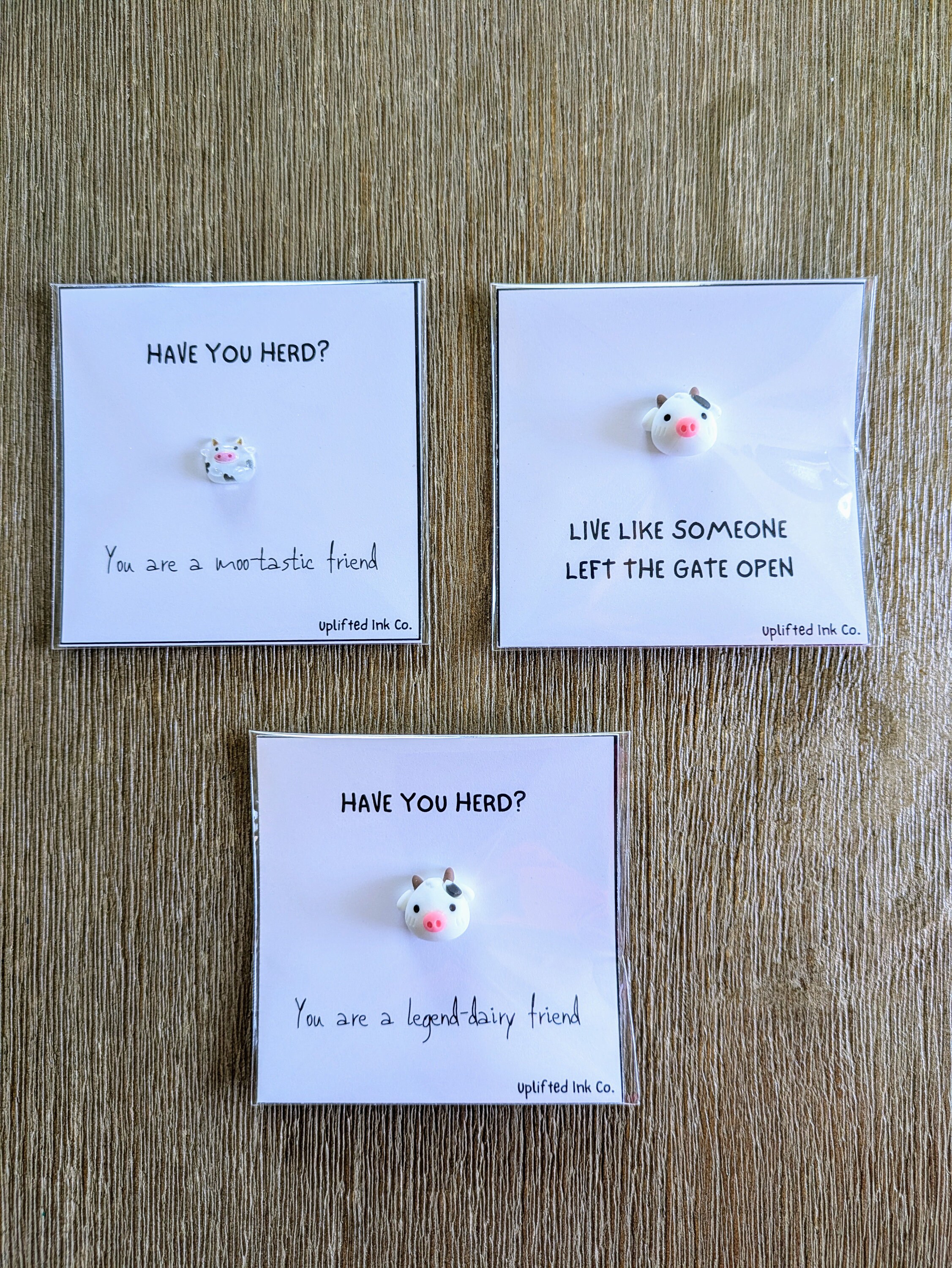 Cow Gift. Moo Gift, Ordinary Gifts: legendairy Friend Card & Mini Cow ...