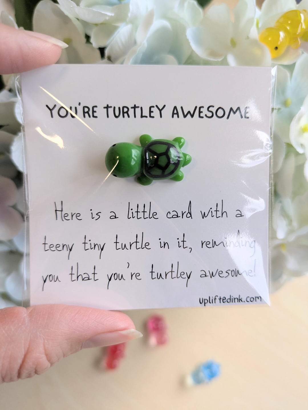 You're Turtley Awesome Card With Adorable Turtle Figurine – 2.6in Mini ...