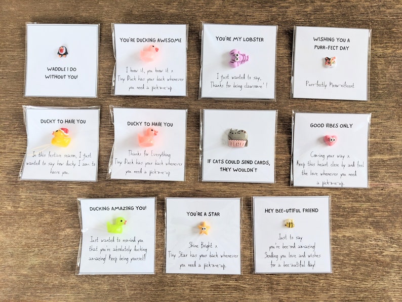 Ducking Awesome Card With Adorable Duck Figurine – 2.6" Mini Keepsake ...