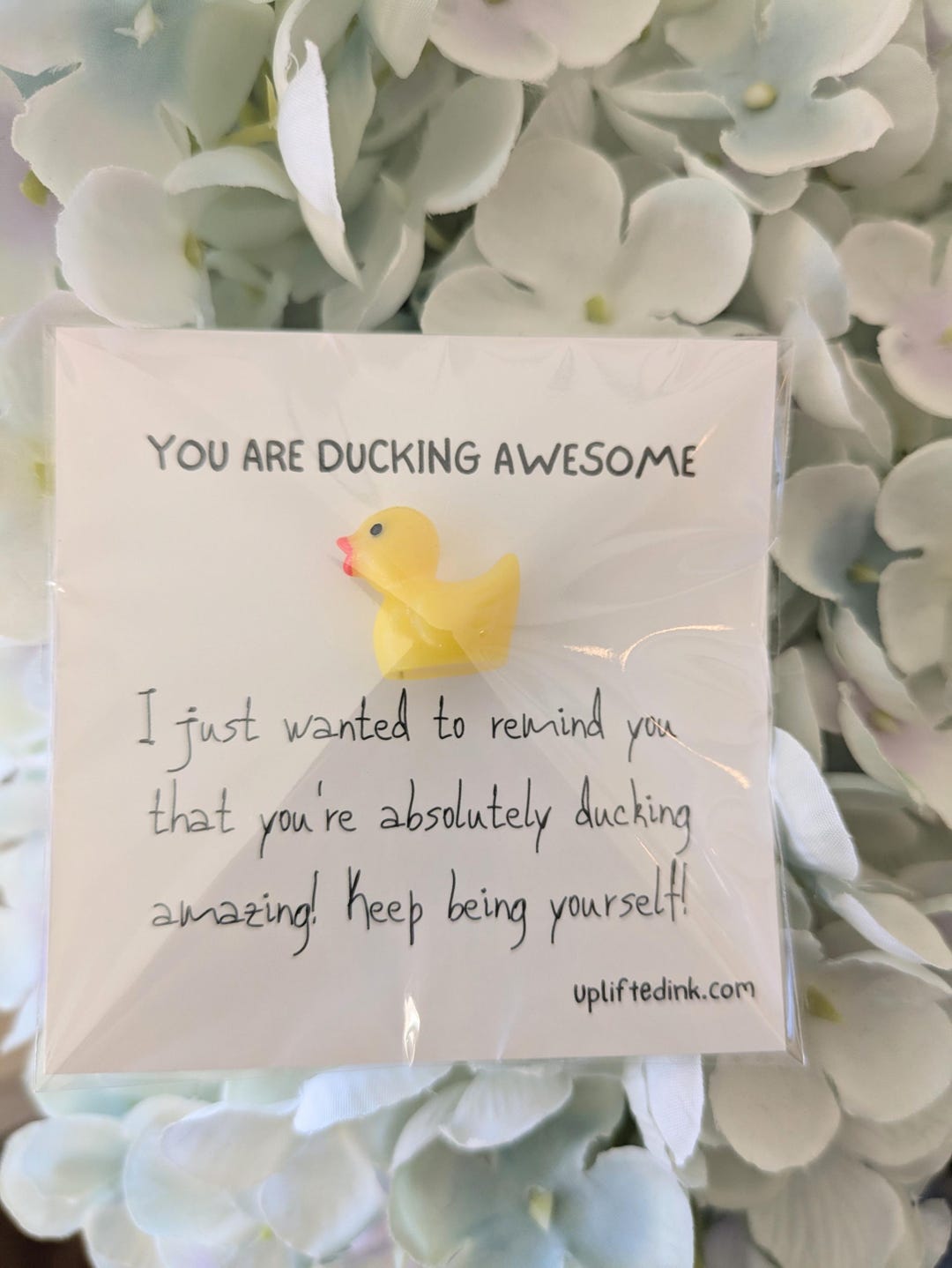 Ducking Awesome Funny Greeting Card With Duck Figurine – Handmade ...