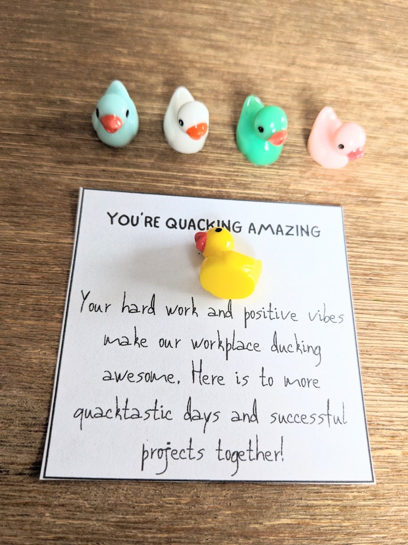 Quacktastic Coworker Appreciation Card With Ducky Figurine Cheers to ...