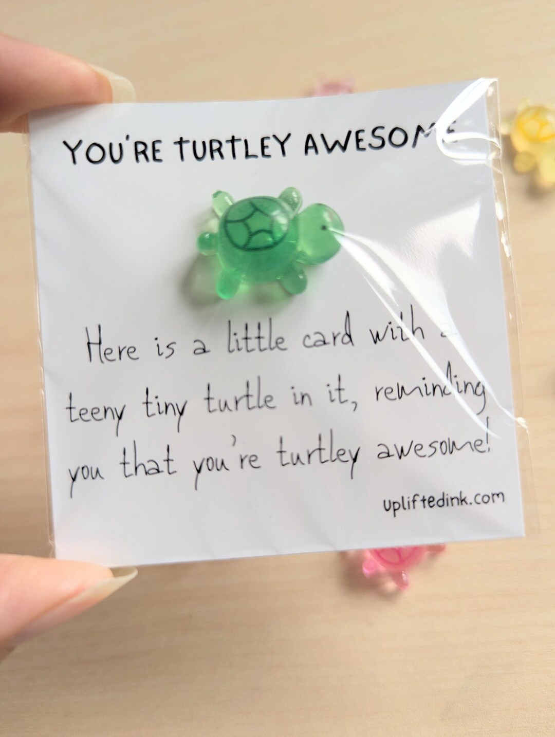You're Turtley Awesome Card With Adorable Turtle Figurine – 2.6in Mini ...