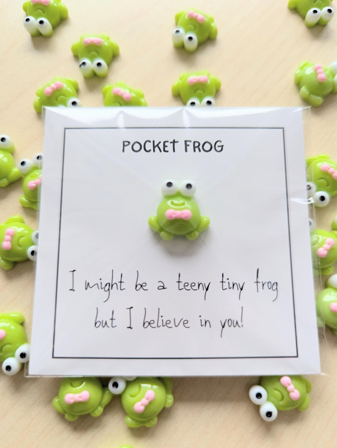 Pocket Frog of Encouragement Mini Motivational Card With Tiny Frog ...