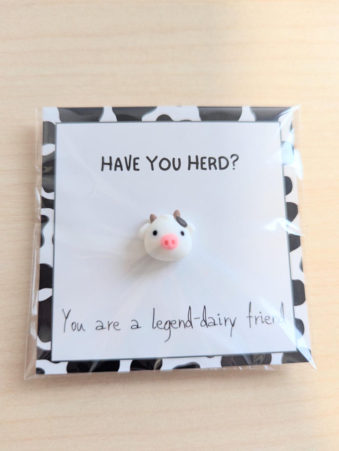 You Are Legendary Friend Card With Adorable Cow Figurine – 2.6" Mini ...