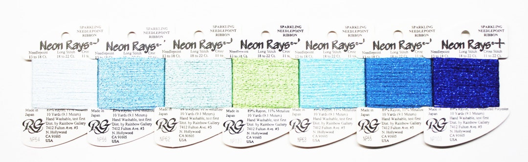 Neon Rays Plus Thread, Rainbow Gallery Neon Rays Plus, Ribbon Yarns ...