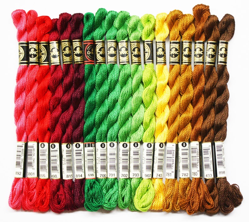 Perle Cotton Size 5 DMC Perle Cotton Thread Cotton Perle 5 | Etsy