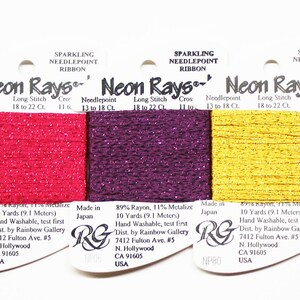 Neon Rays Plus Thread, Rainbow Gallery Neon Rays Plus, Ribbon Thread ...