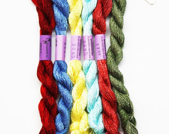 Ribbon Floss Shimmer Blend, YLI Ribbon Floss, Ribbon Yarns, Needlework ...