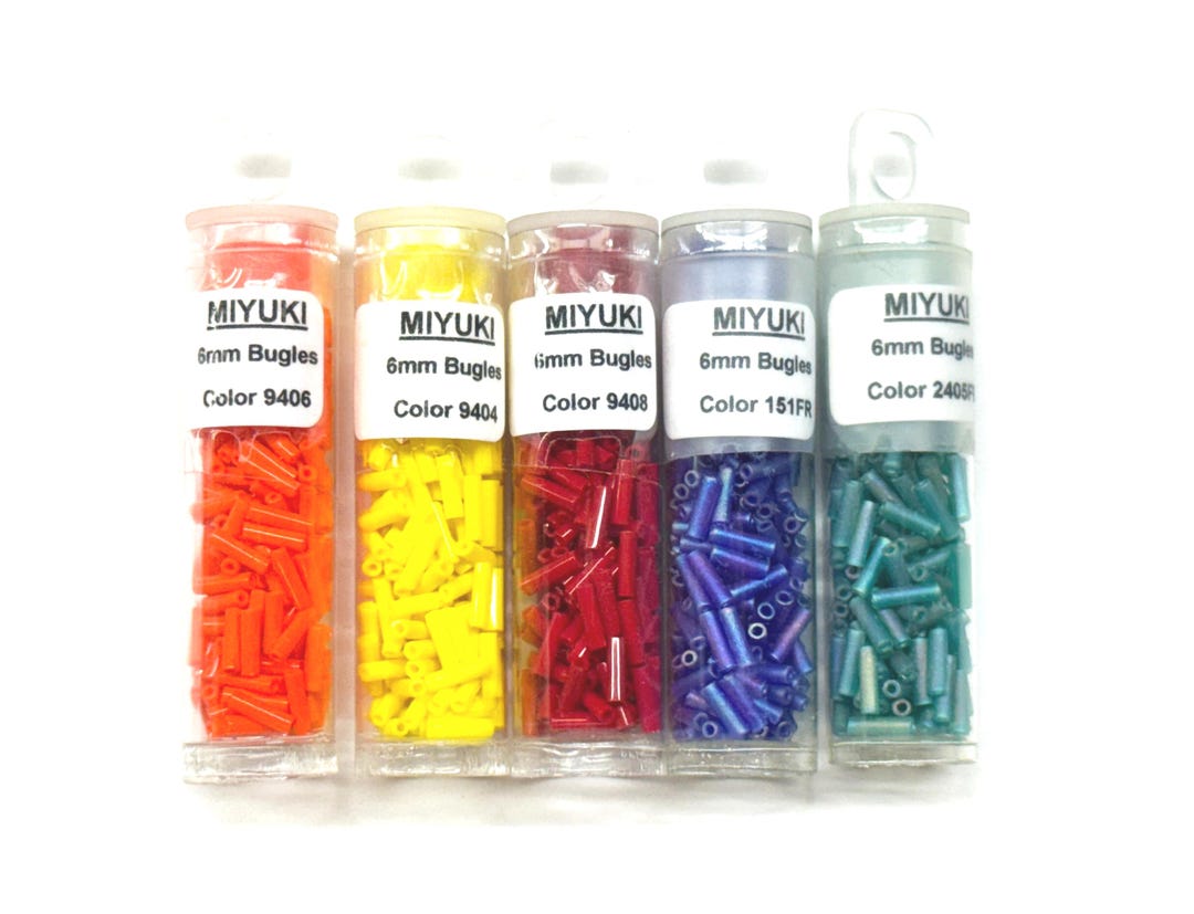 Miyuki 6mm Bugle Beads, Glass 6mm Bugle Beads, Bugle Beads in 2" Tubes ...