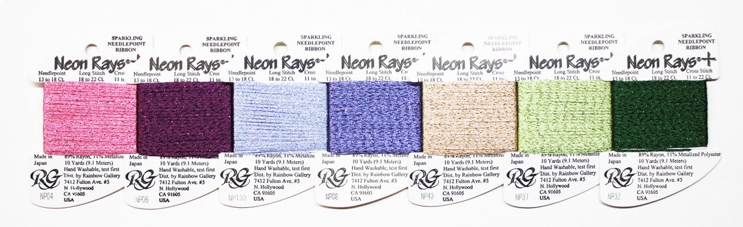 Neon Rays Plus Thread, Rainbow Gallery Neon Rays Plus, Cross-stitch ...