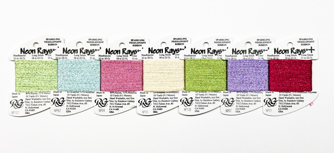Neon Rays Plus, Cross-stitch, Embroidery, Rainbow Gallery Neon Rays ...